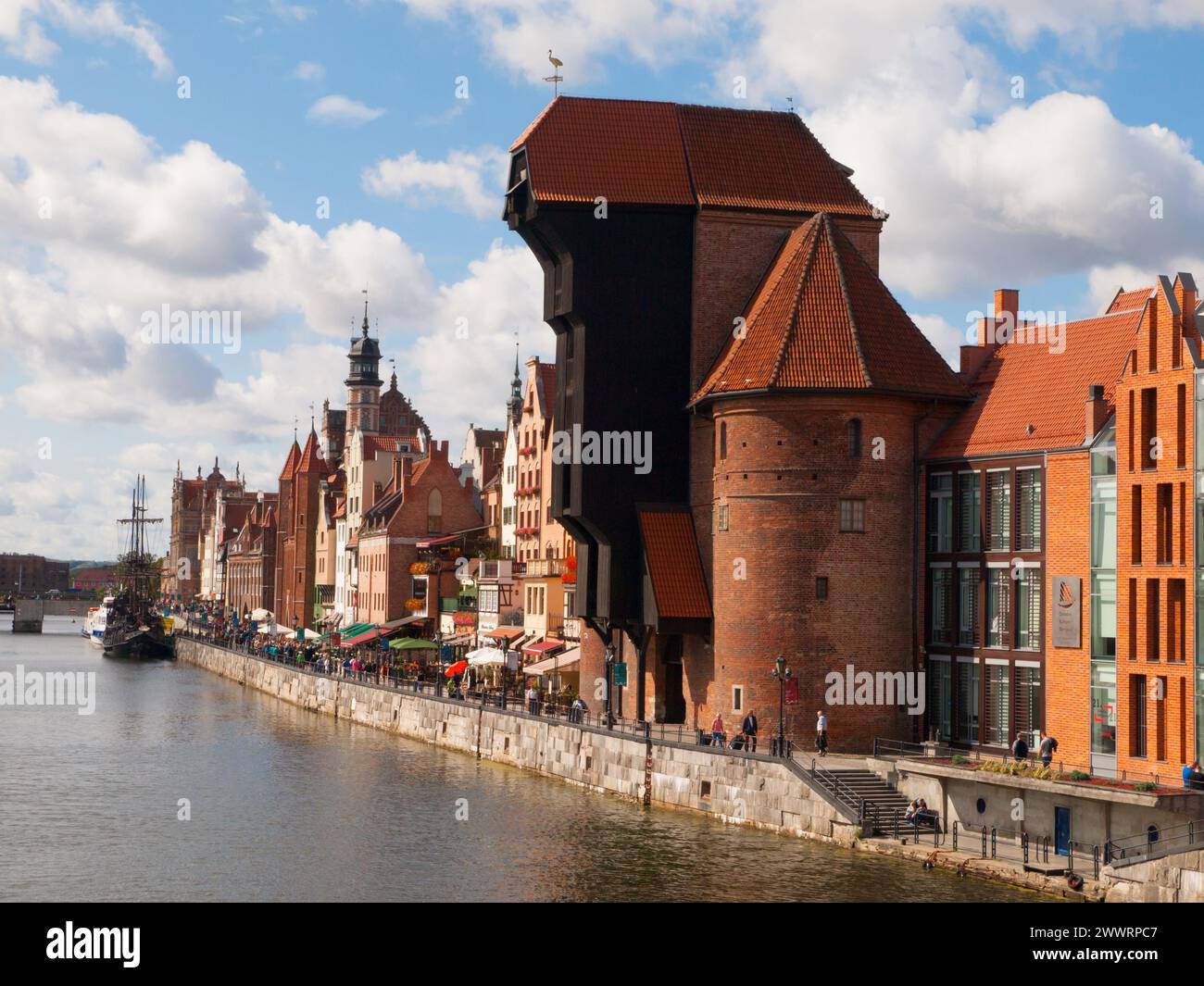 The medieval Crane in Gdansk marina, Poland Stock Photo - Alamy