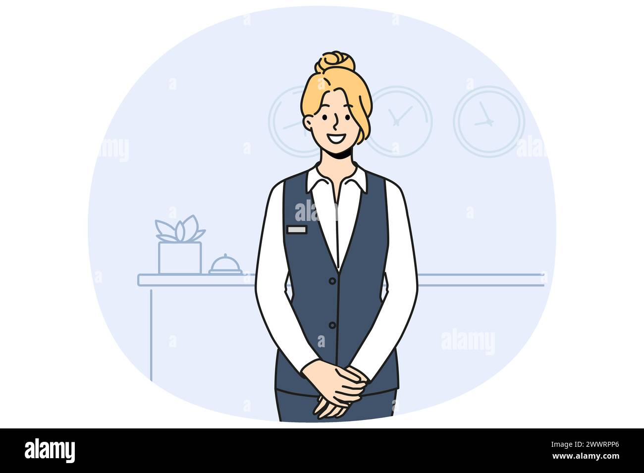 Luxury lobby in hotel reception Stock Vector Images - Alamy