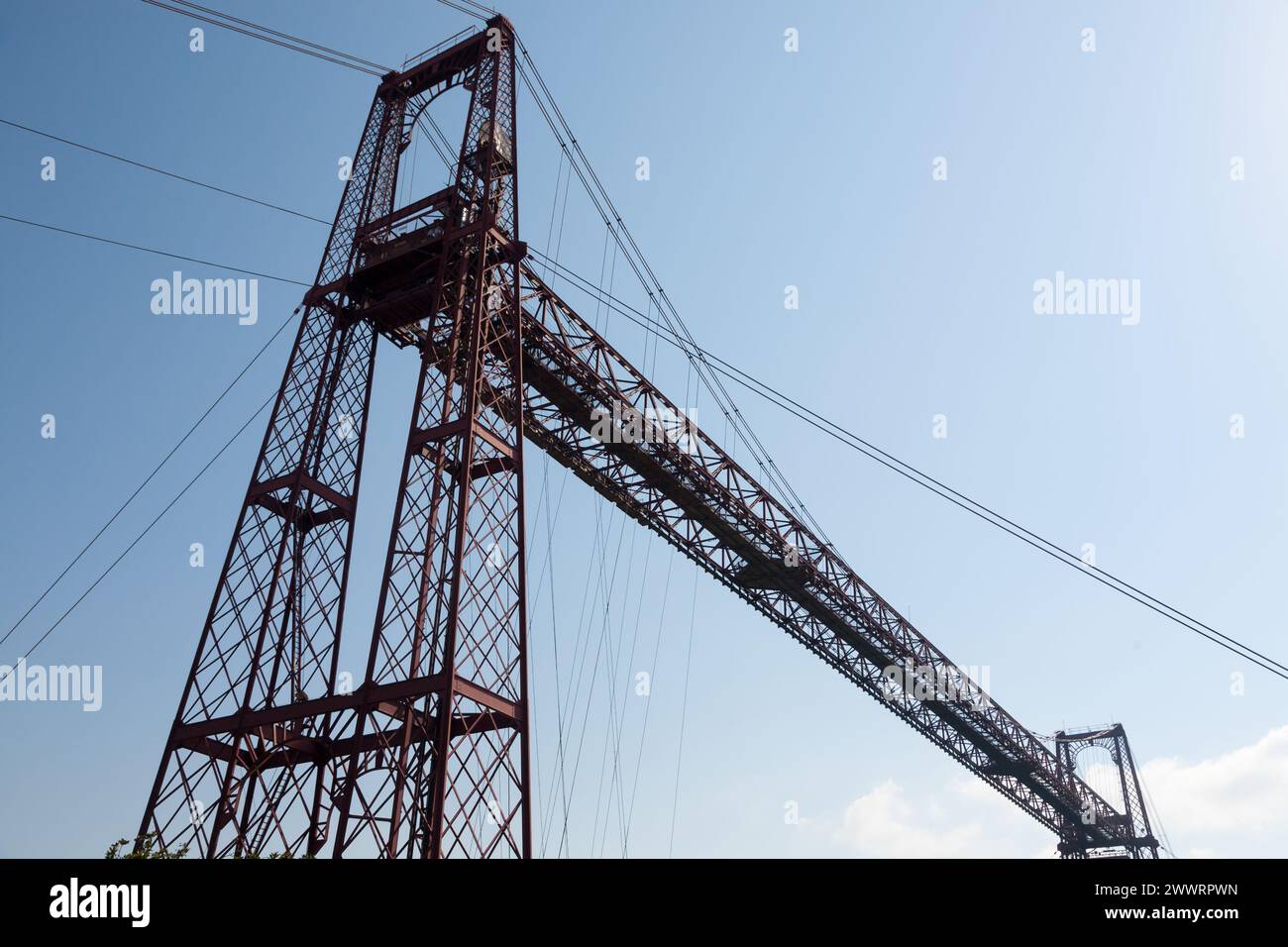 Steel transporter bridge. Vizcaya bridge between Portugalete and Las ...