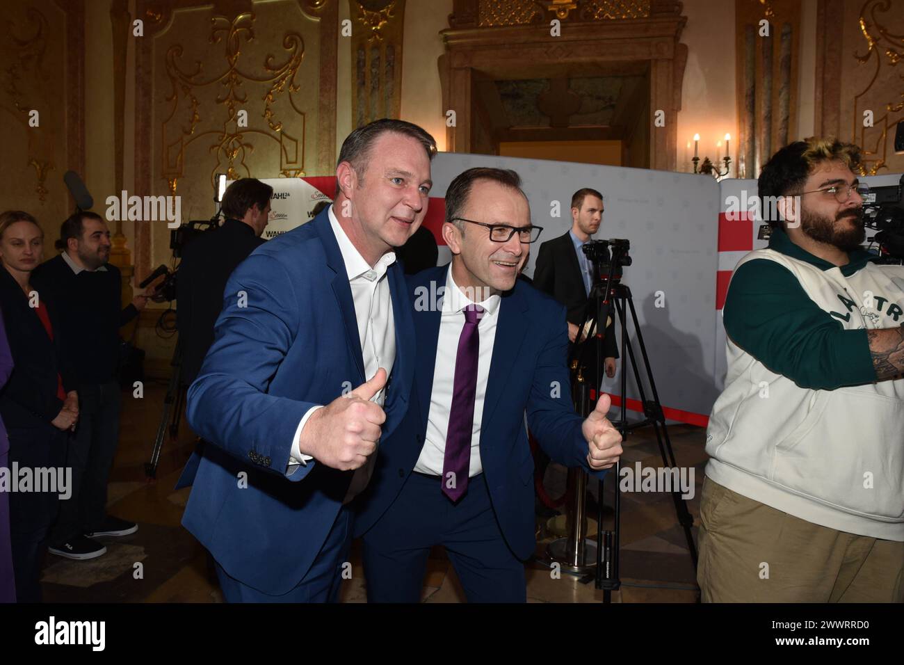 Bernhard Auinger, Bürgermeister, Andreas Babler, SPÖ Vorsitzender ...