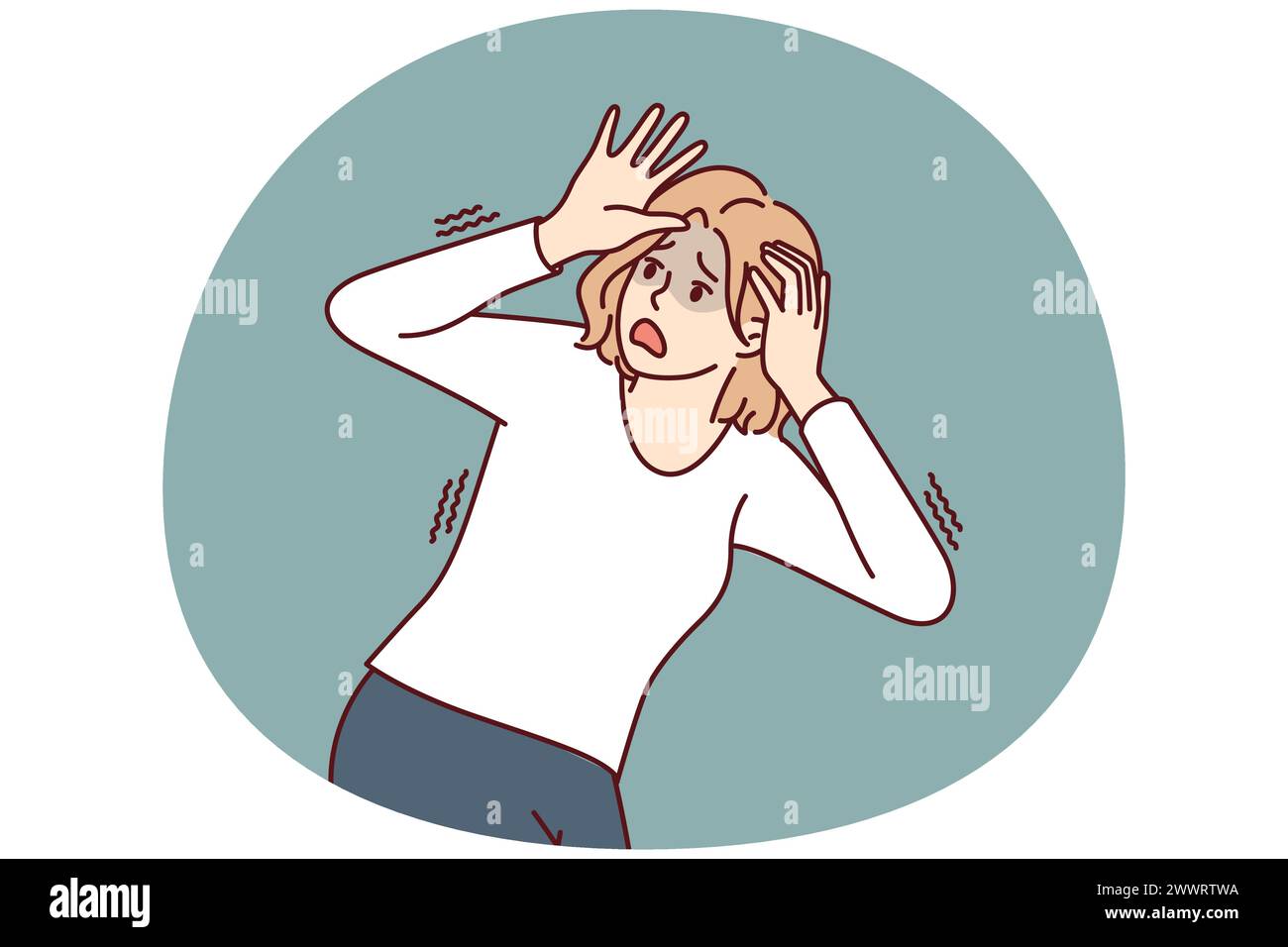 Screaming fear terror stress hi-res stock photography and images - Alamy