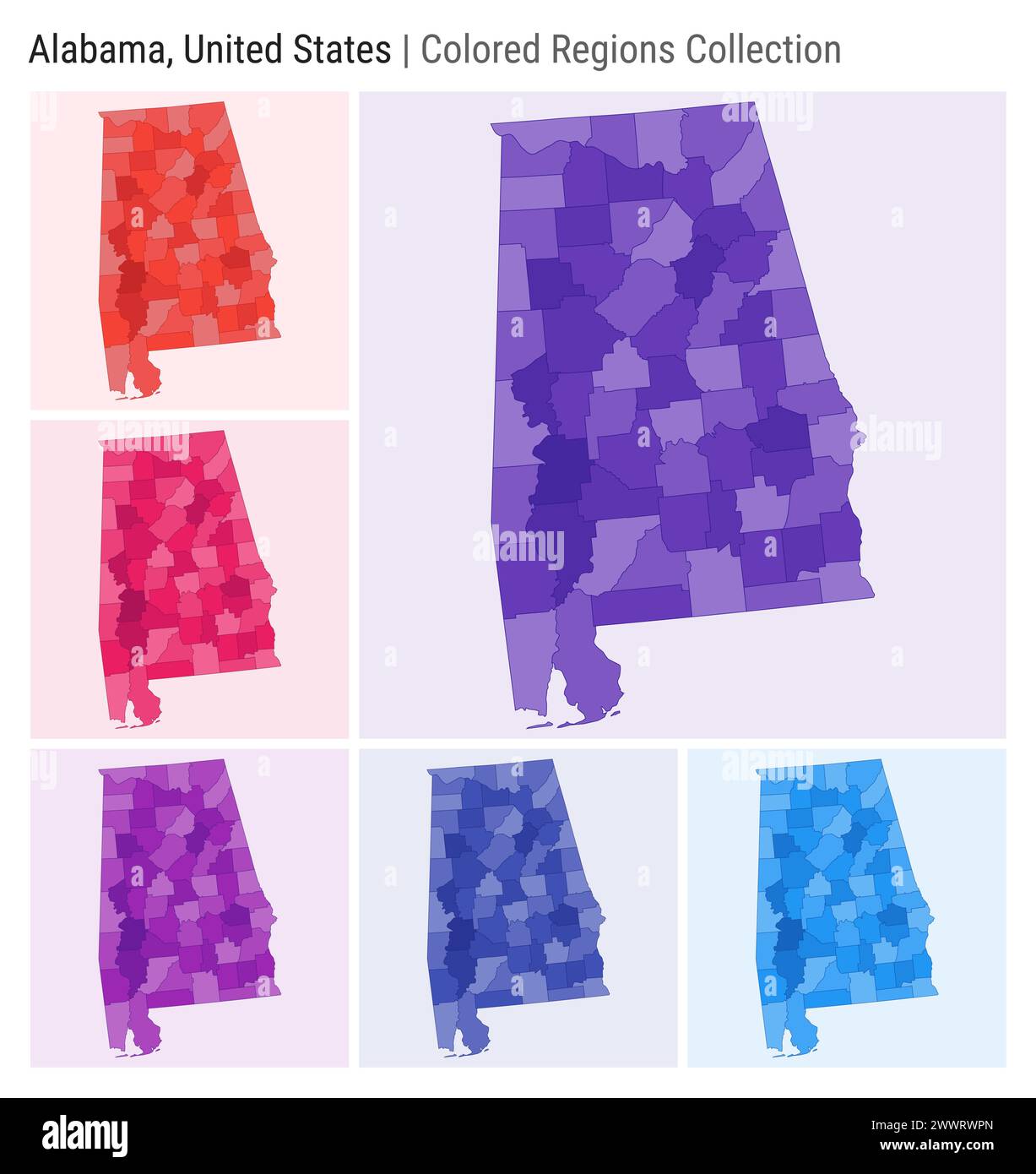 Southern states map usa Stock Vector Images - Alamy