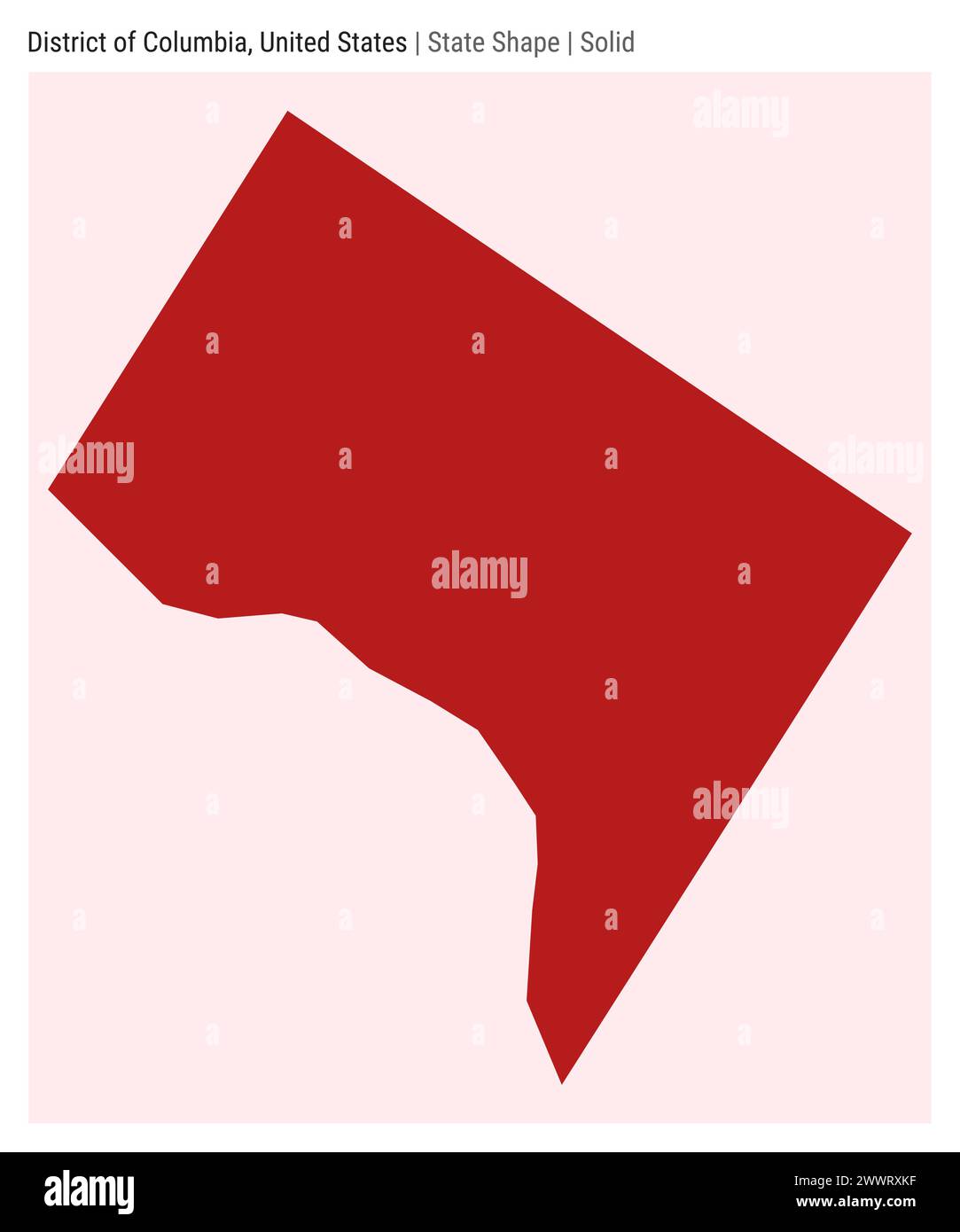 District of Columbia, United States. Simple vector map. State shape ...
