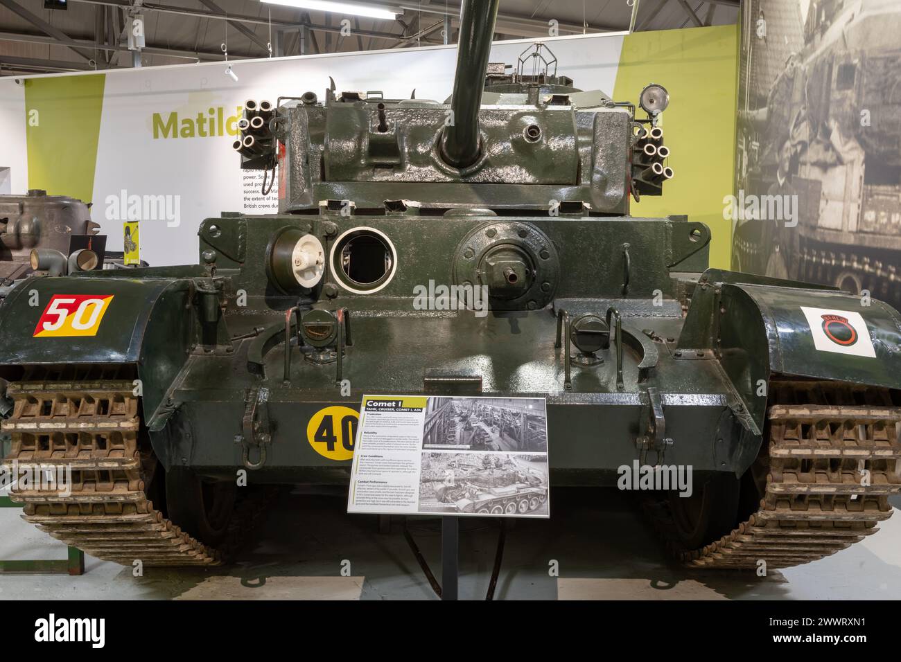 Bovington.Dorset.United Kingdom.August 8th 2023.A Comet tank from world ...