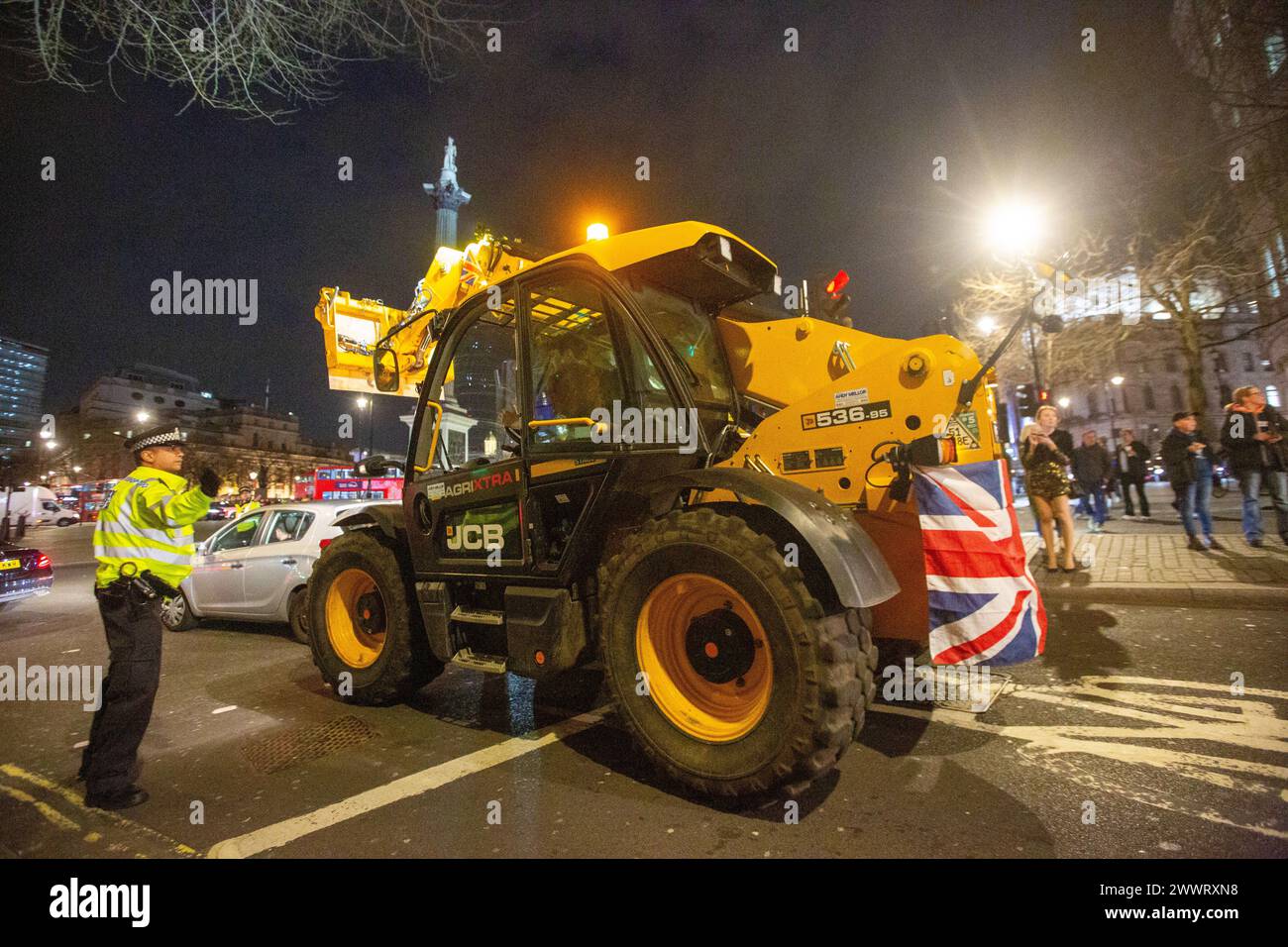 London, England, UK. 25th Mar, 2024. British farmers stage tractor ...