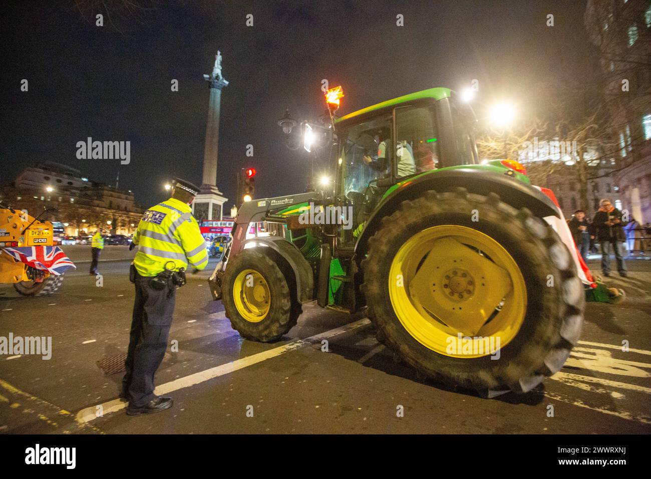 London, England, UK. 25th Mar, 2024. British farmers stage tractor ...