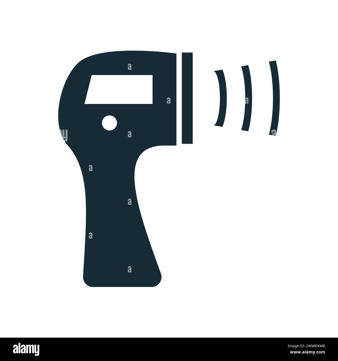 Contactless Infrared Thermometer Body Temperature Measuring Electronic Thermometer Icon Design