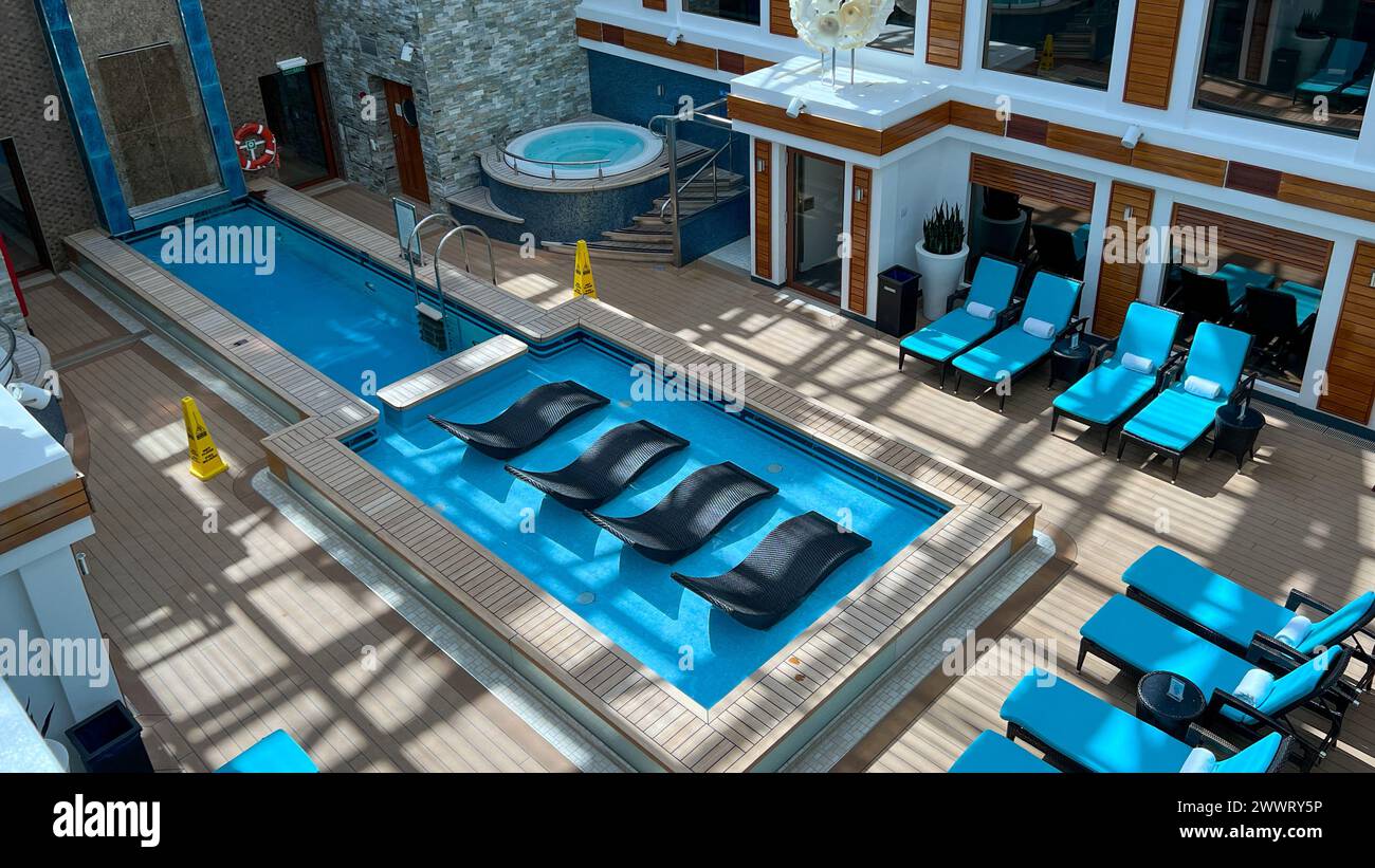 Orlando, FL USA - January 8, 2022: The Haven Pool on the Norwegian ...