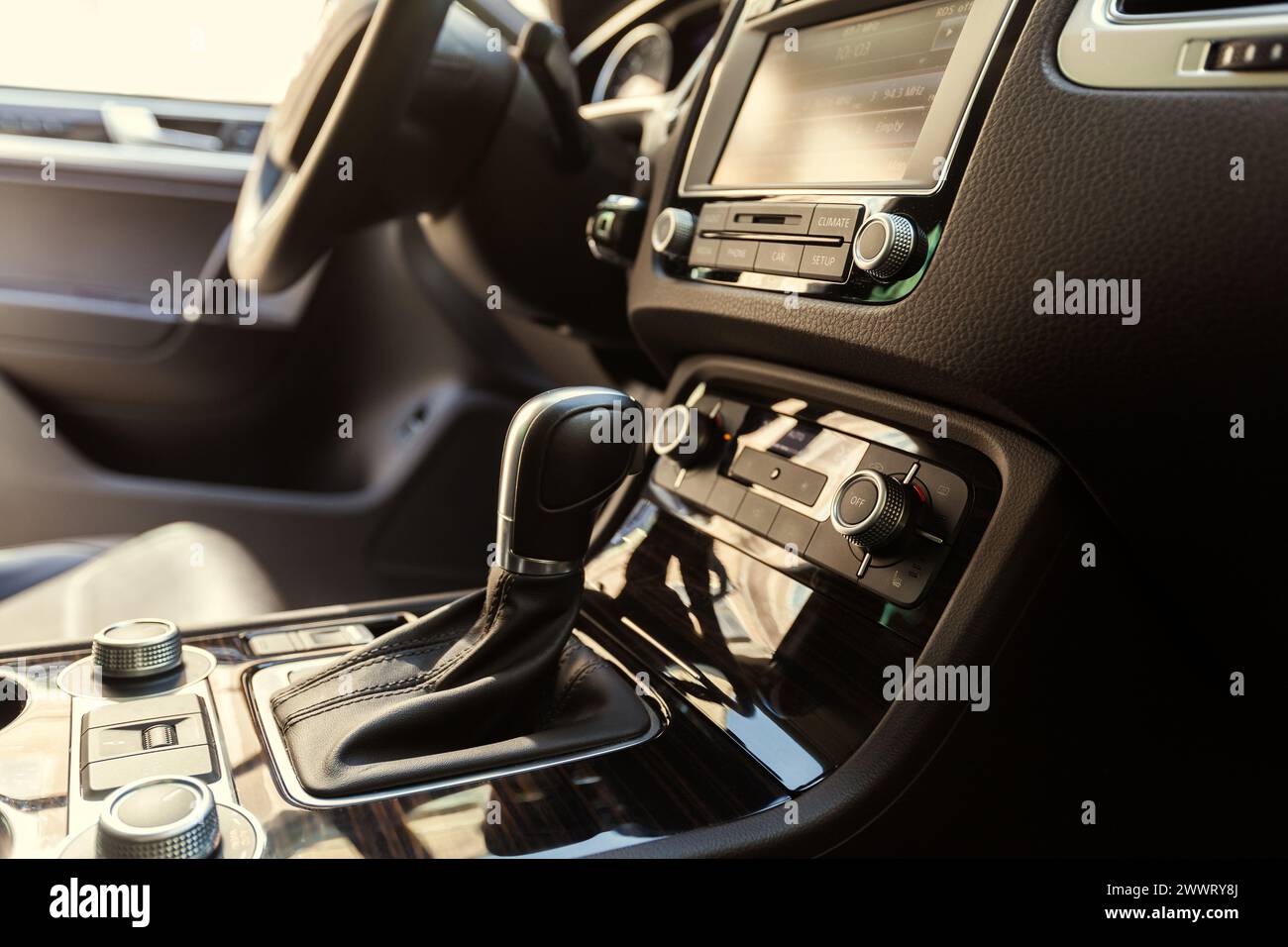 Automatic transmission gear shift in car Stock Photo - Alamy