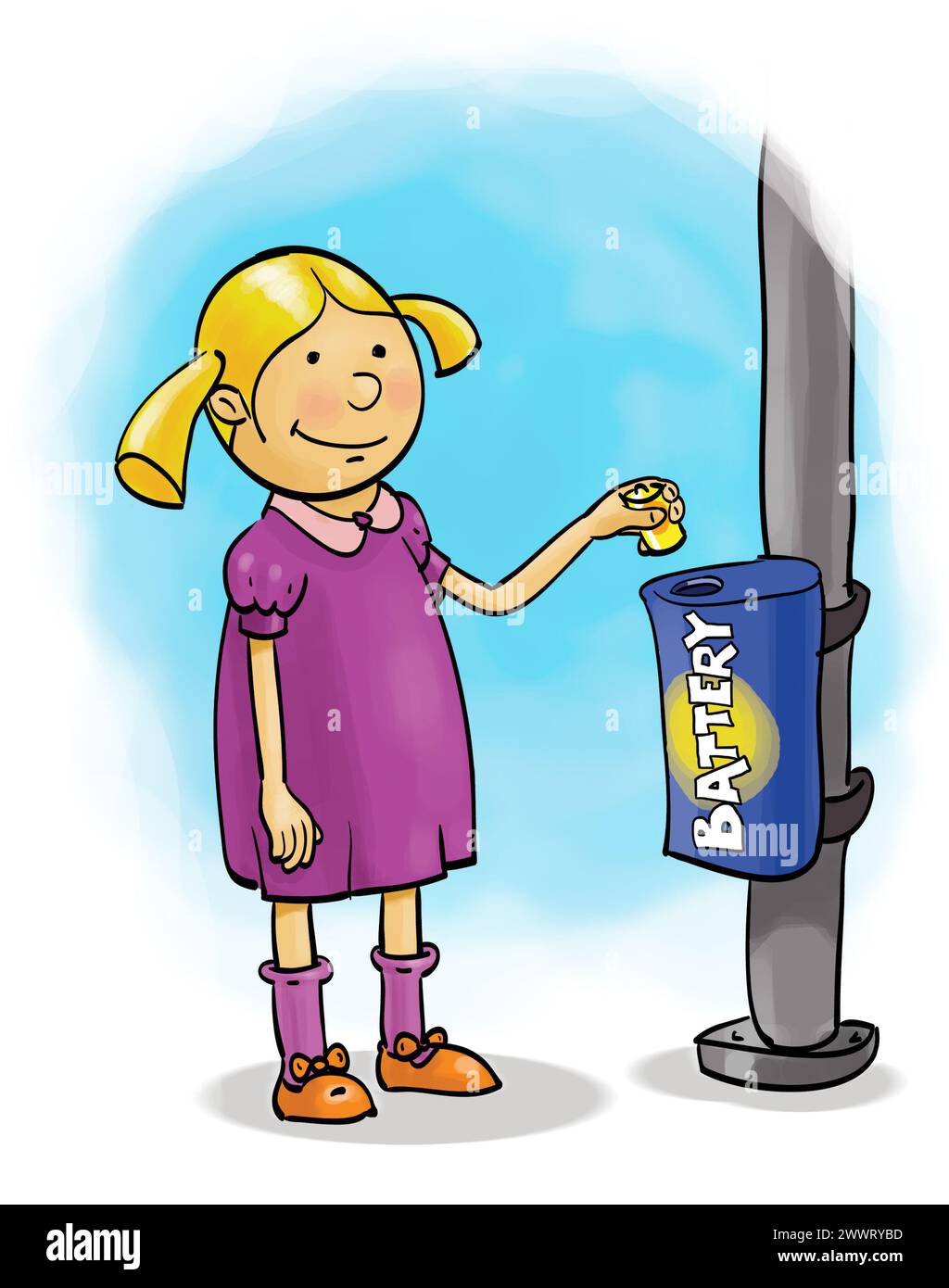 Kids recycling batteries Cut Out Stock Images & Pictures - Alamy