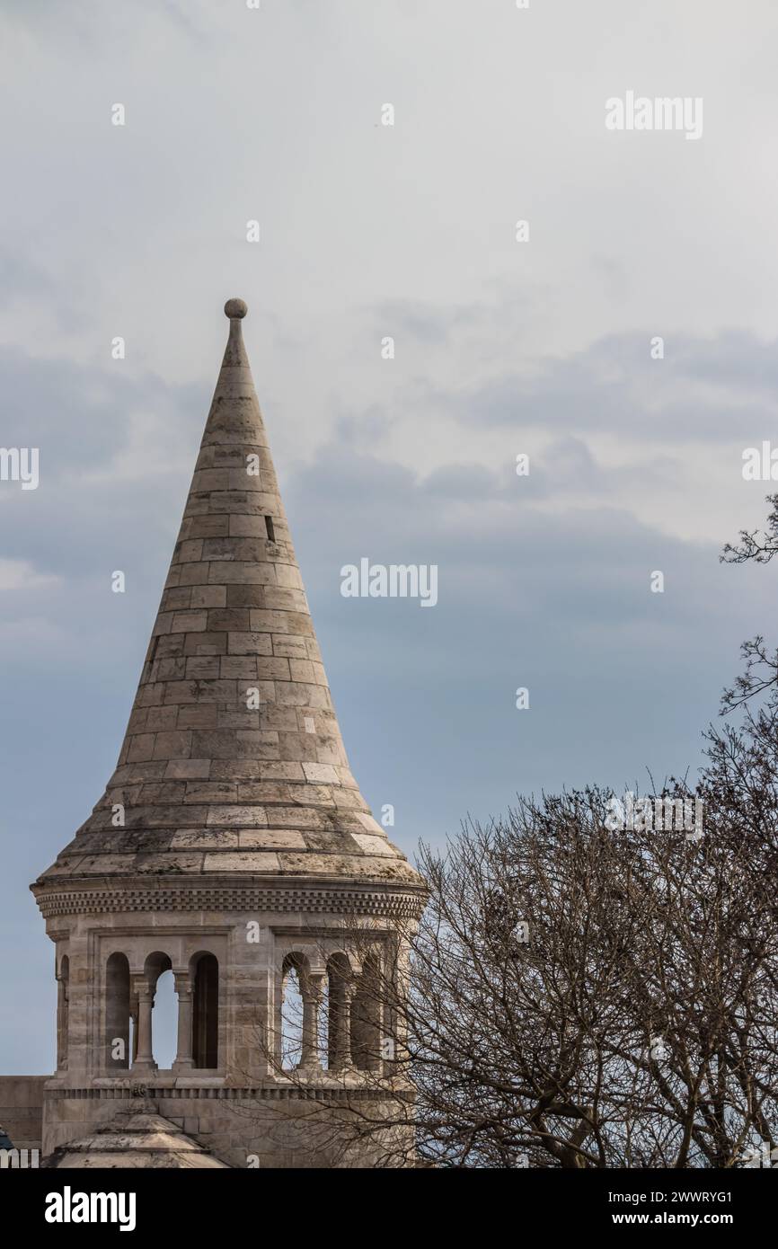 Fisherman's Bastion in Budapest (hungarian: Halszbstya), structure with ...