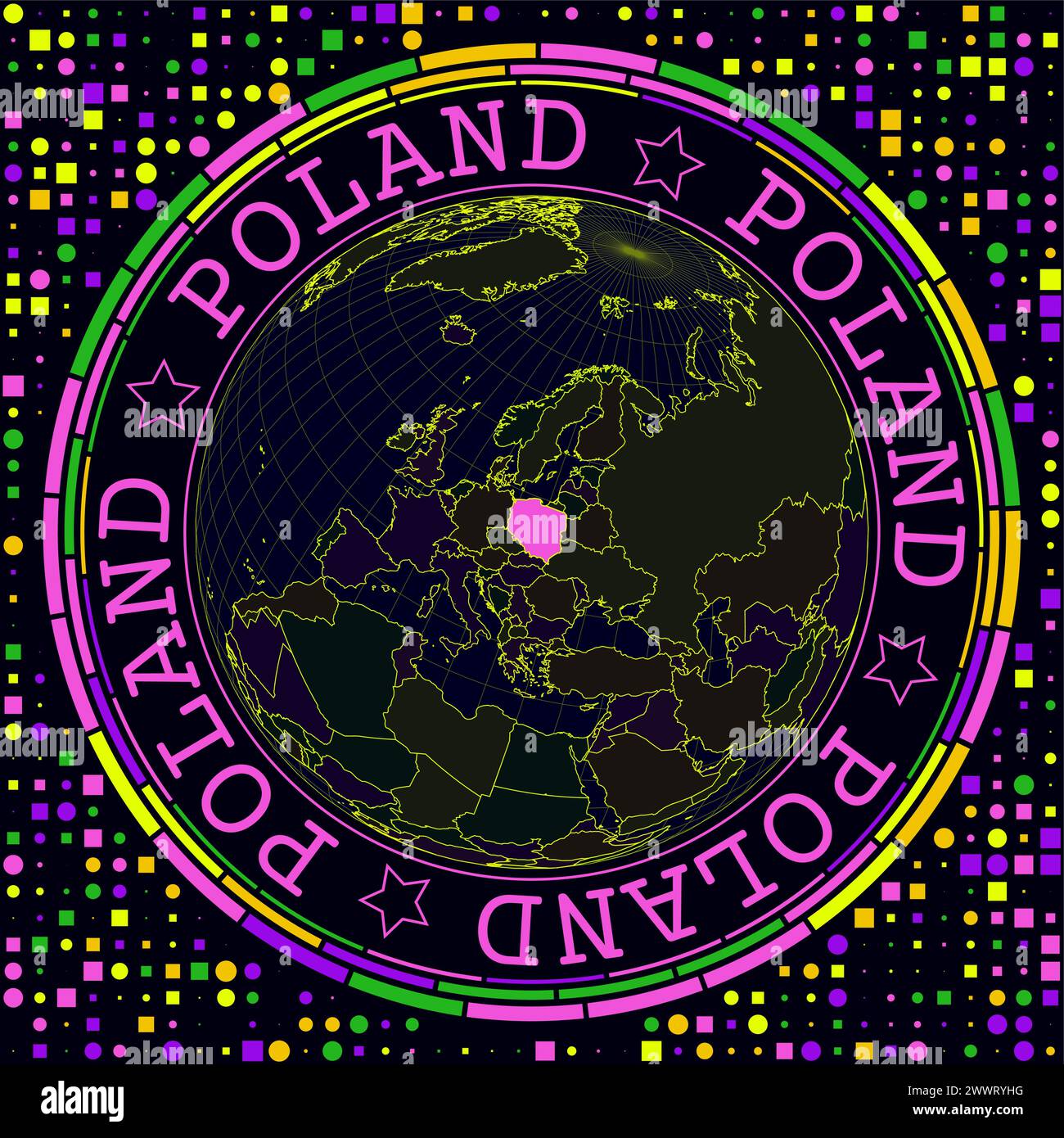 Poland warsaw globe Stock Vector Images - Alamy