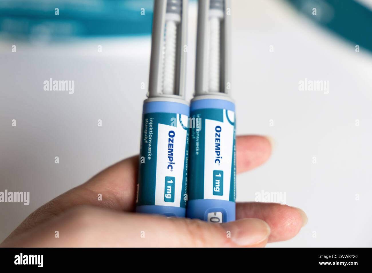 Ozempic Insulin injection pen for diabetics and weight loss Stock Photo - Alamy