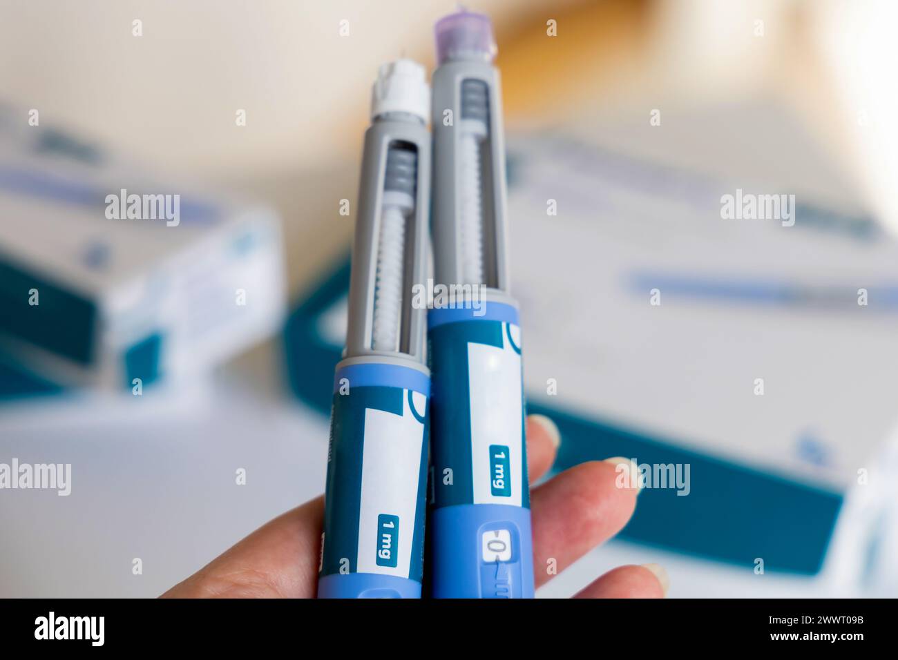 Ozempic Insulin injection pen for diabetics and weight loss Stock Photo - Alamy