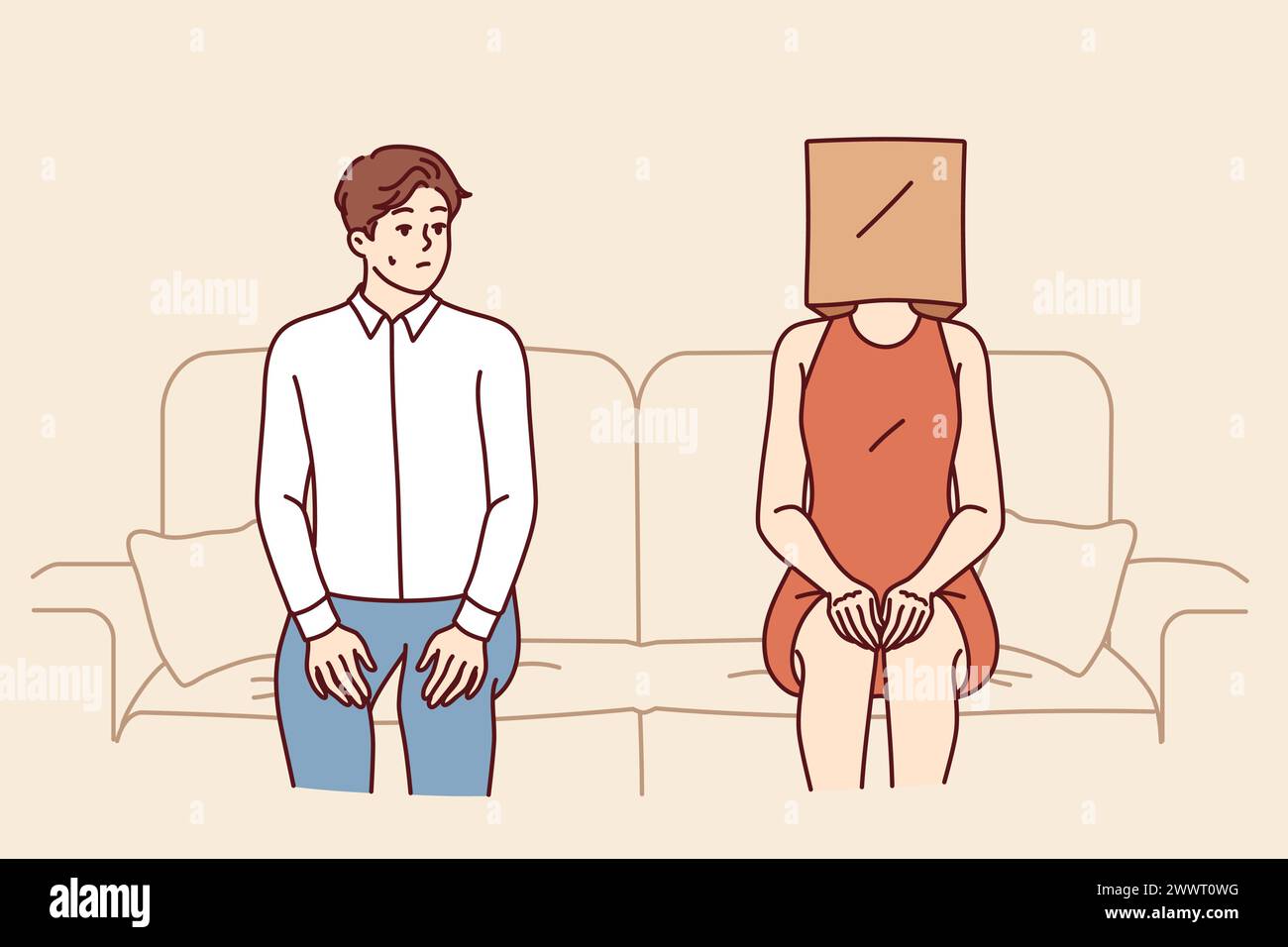 Family secret mask Stock Vector Images - Alamy