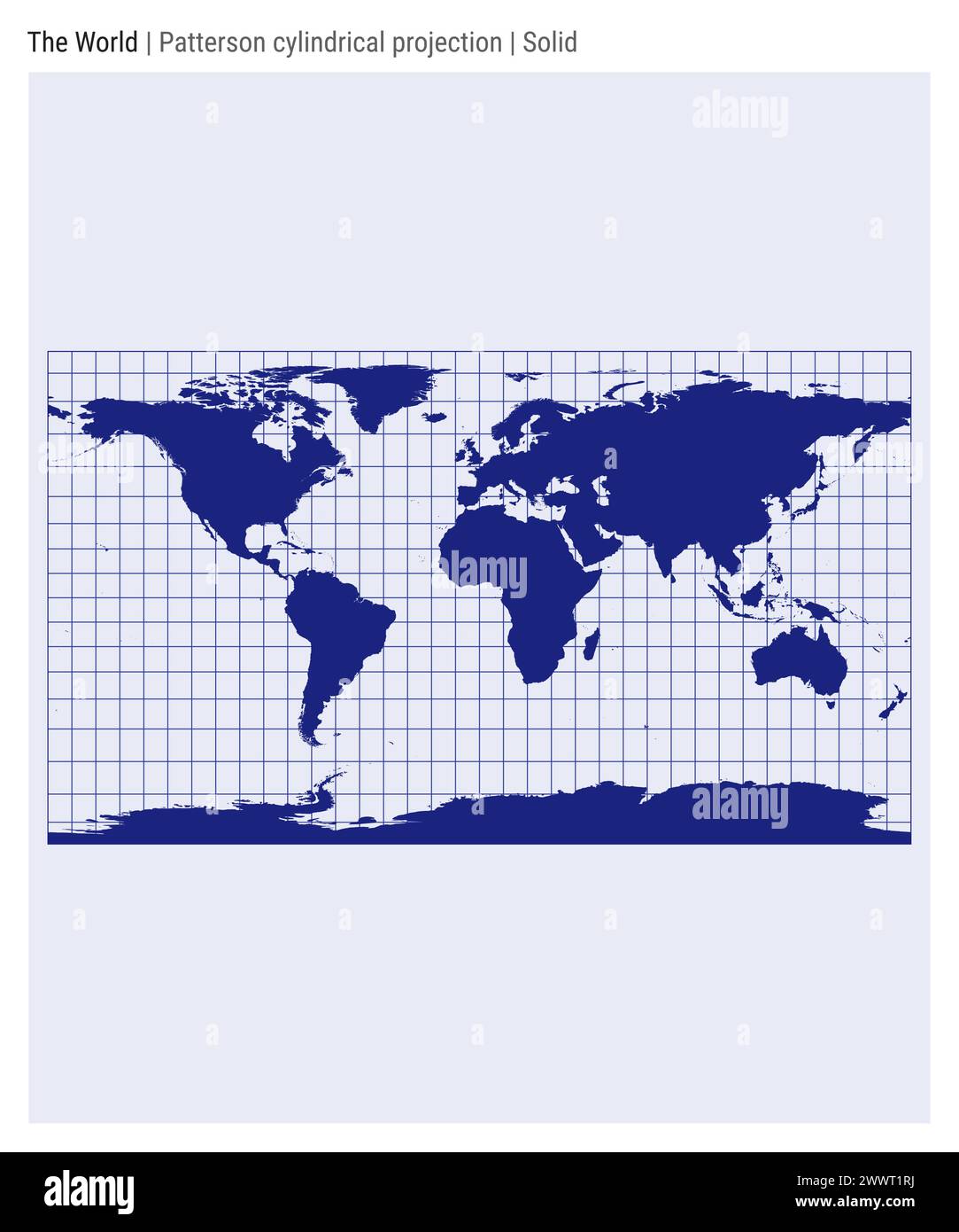 Cylindrical projection map Cut Out Stock Images & Pictures - Alamy