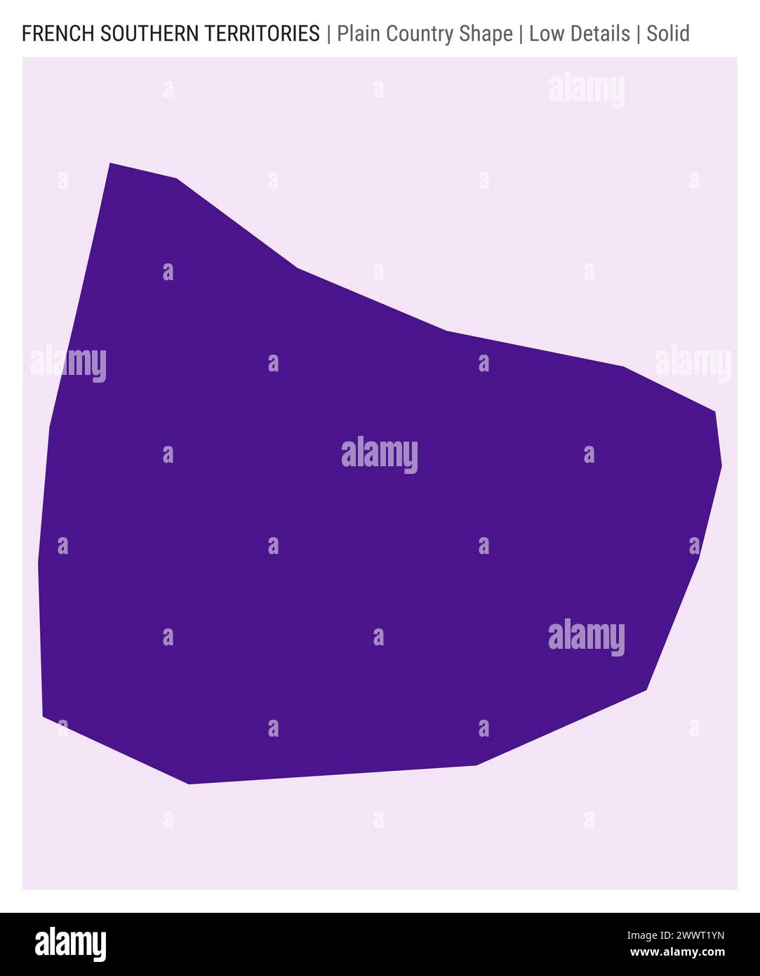 TAAF plain country map. Low Details. Solid style. Shape of TAAF. Vector ...