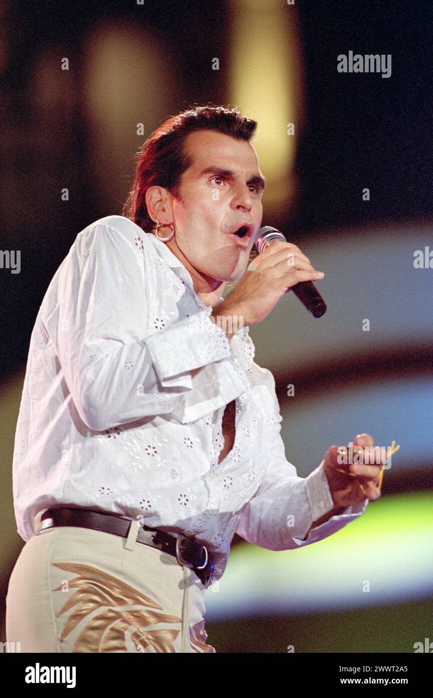 Verona Italy 09/09/2000: Piero Pelù, Italian singer,during the ...