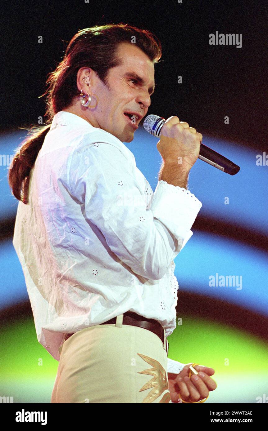 Verona Italy 09/09/2000: Piero Pelù, Italian singer,during the ...
