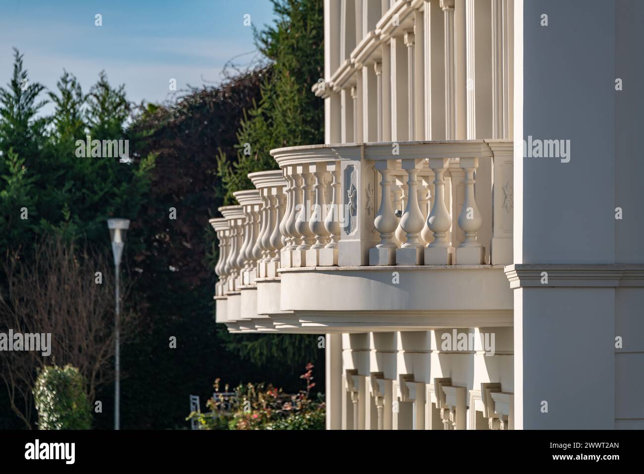 Neoclassical architecture at a hotel in Albania Stock Photo - Alamy
