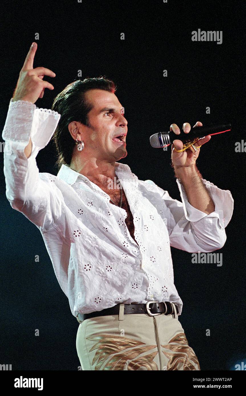 Verona Italy 09/09/2000: Piero Pelù, Italian singer,during the ...