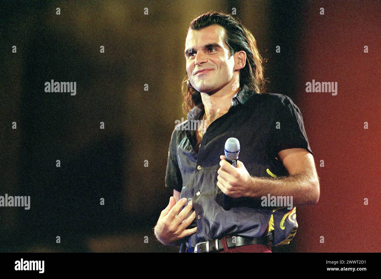 Verona Italy 09/09/2000: Piero Pelù, Italian singer,during the ...