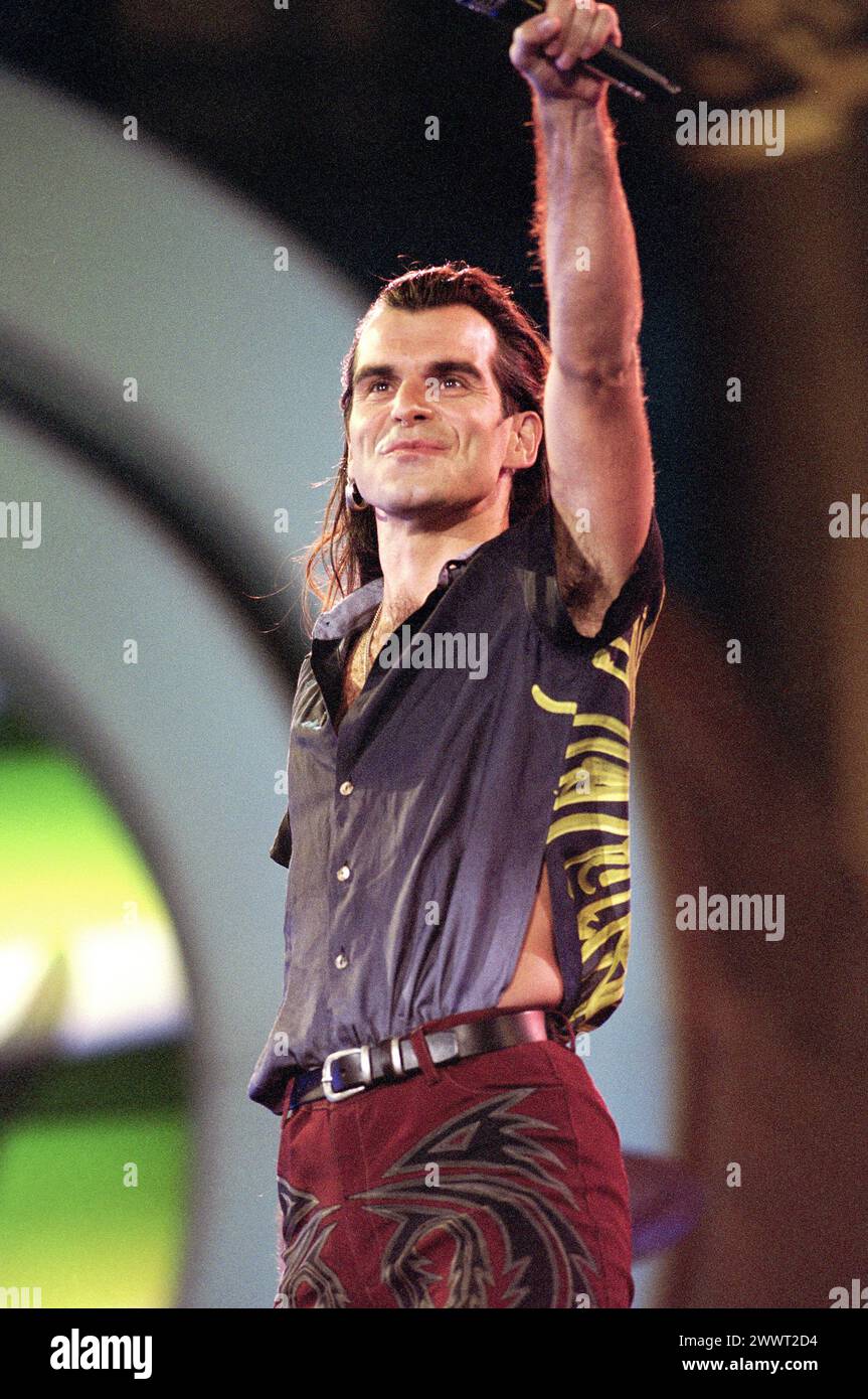 Verona Italy 09/09/2000: Piero Pelù, Italian singer,during the ...