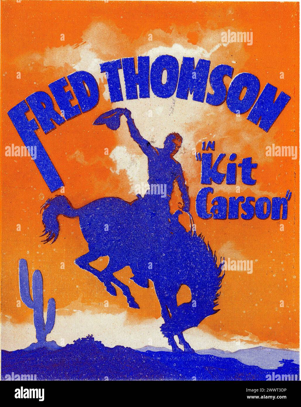 Silent Western Star FRED THOMSON herald from KIT CARSON 1928 with ...