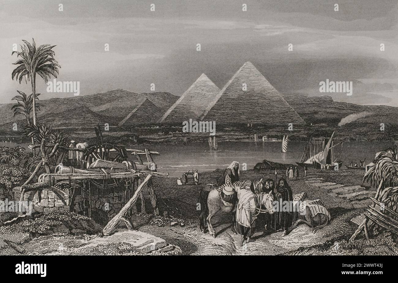 Egyptian wheel pyramids hi-res stock photography and images - Alamy