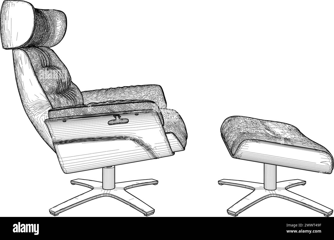 Armchair Easy Chair Vector. Illustration Isolated On White Background ...