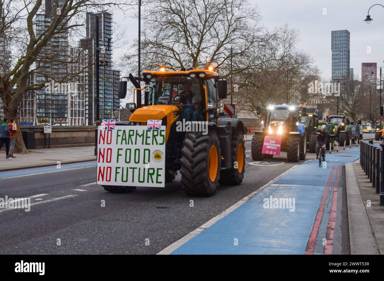 Protest demonstration farming agriculture vehicles hi-res stock ...