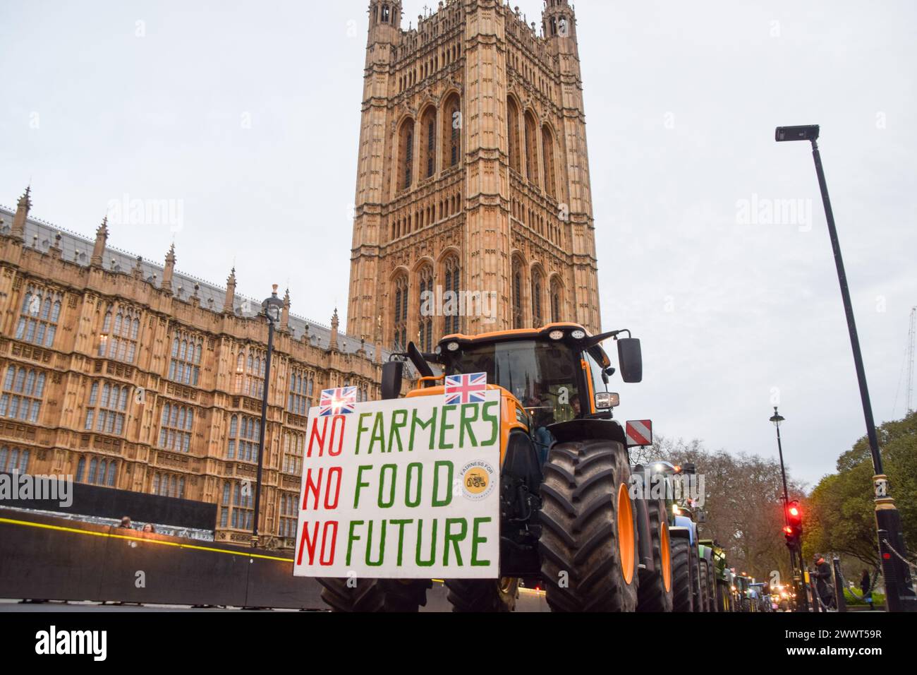 Protest demonstration farming agriculture vehicles hi-res stock ...