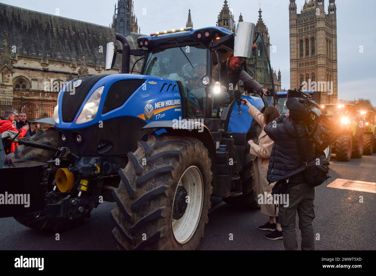 Protest demonstration farming agriculture vehicles hi-res stock ...