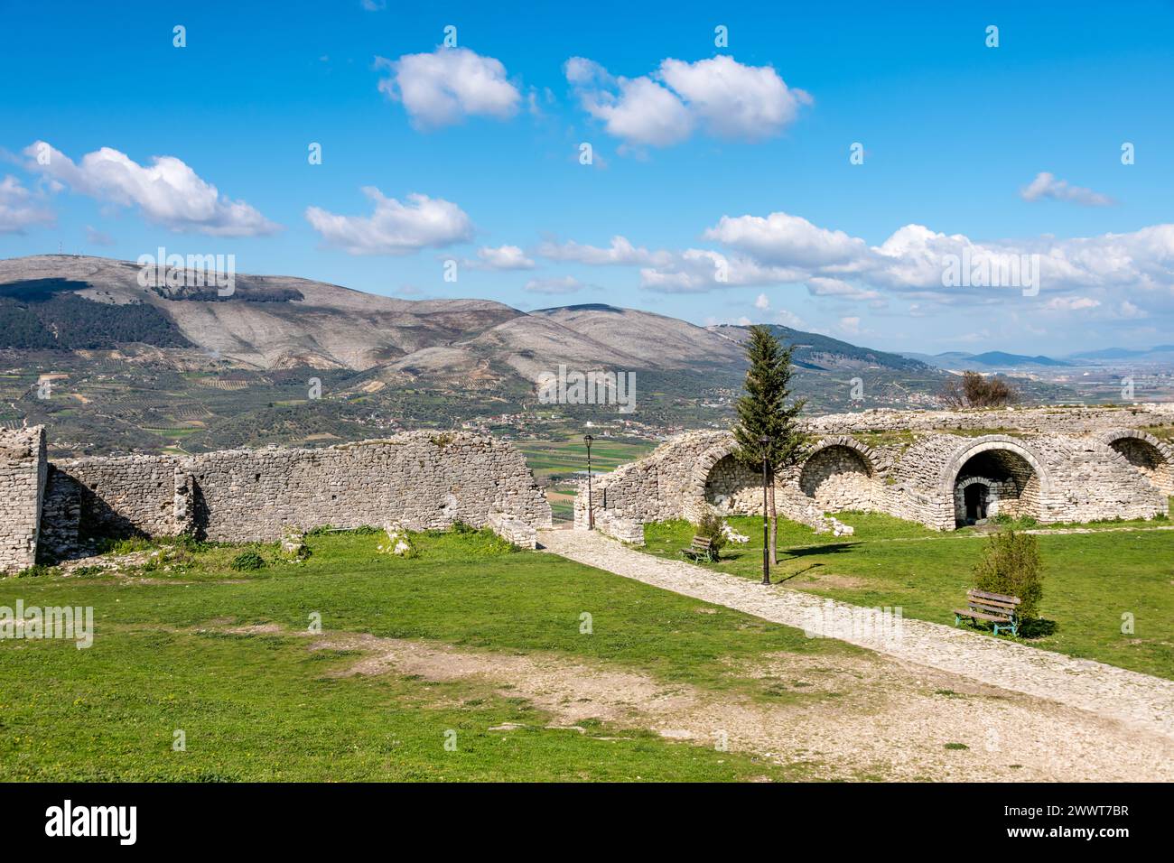 View from Berat Castle in Albania Stock Photo - Alamy