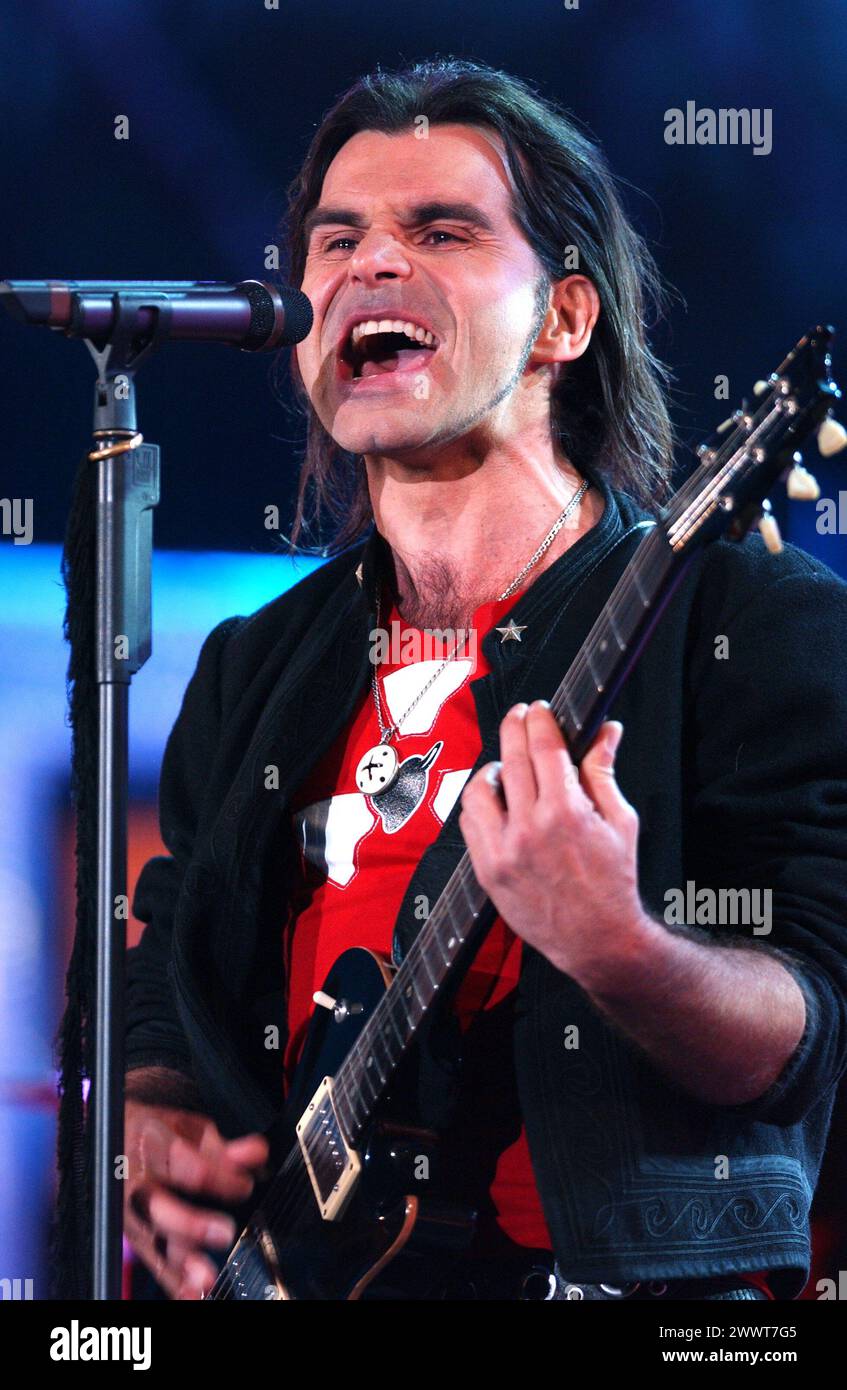 Milan Italy 29/05/2004: Piero Pelù, Italian singer,during the ...