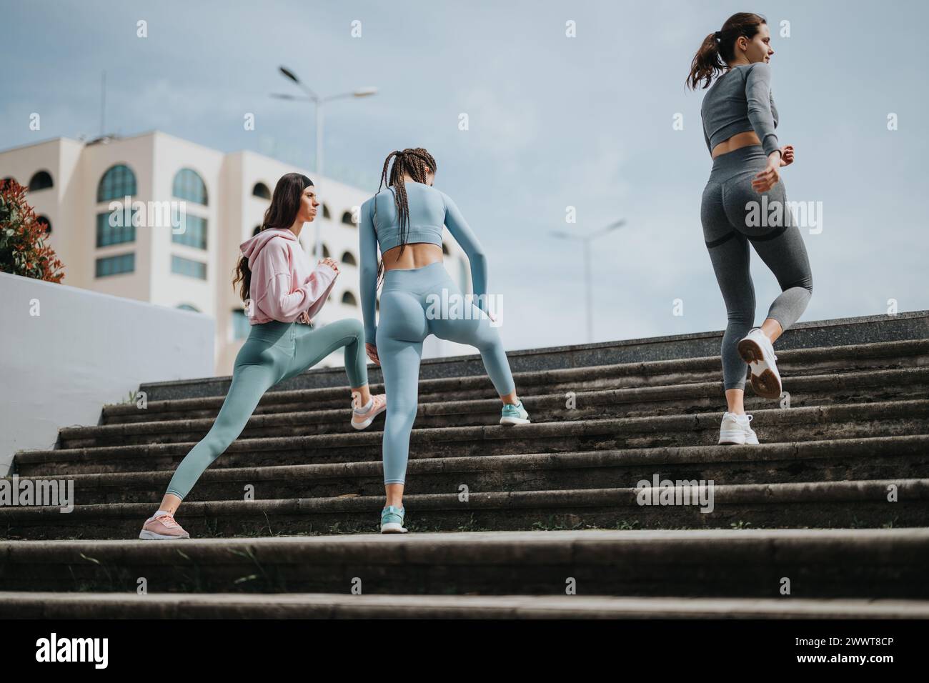 Running up stairs and team hi-res stock photography and images - Alamy