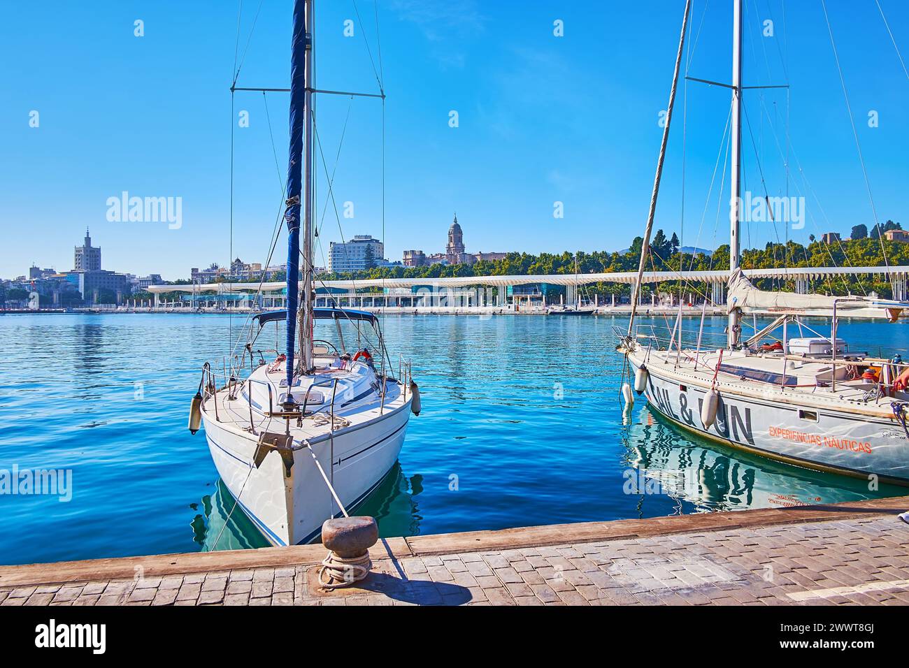 The view on the modern white canopy of Palm Grove of Surprises ...