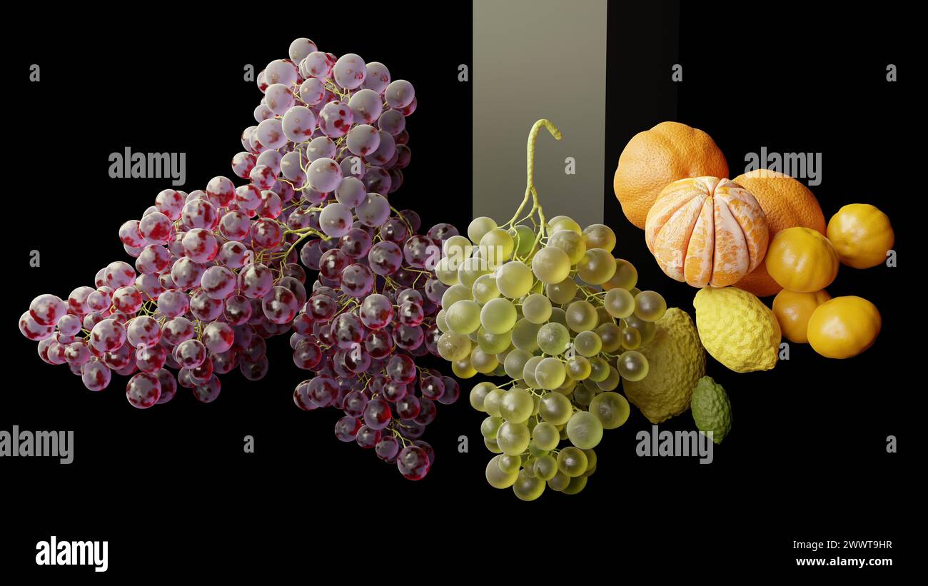 photorealistic CGI fruit still life Stock Photo - Alamy