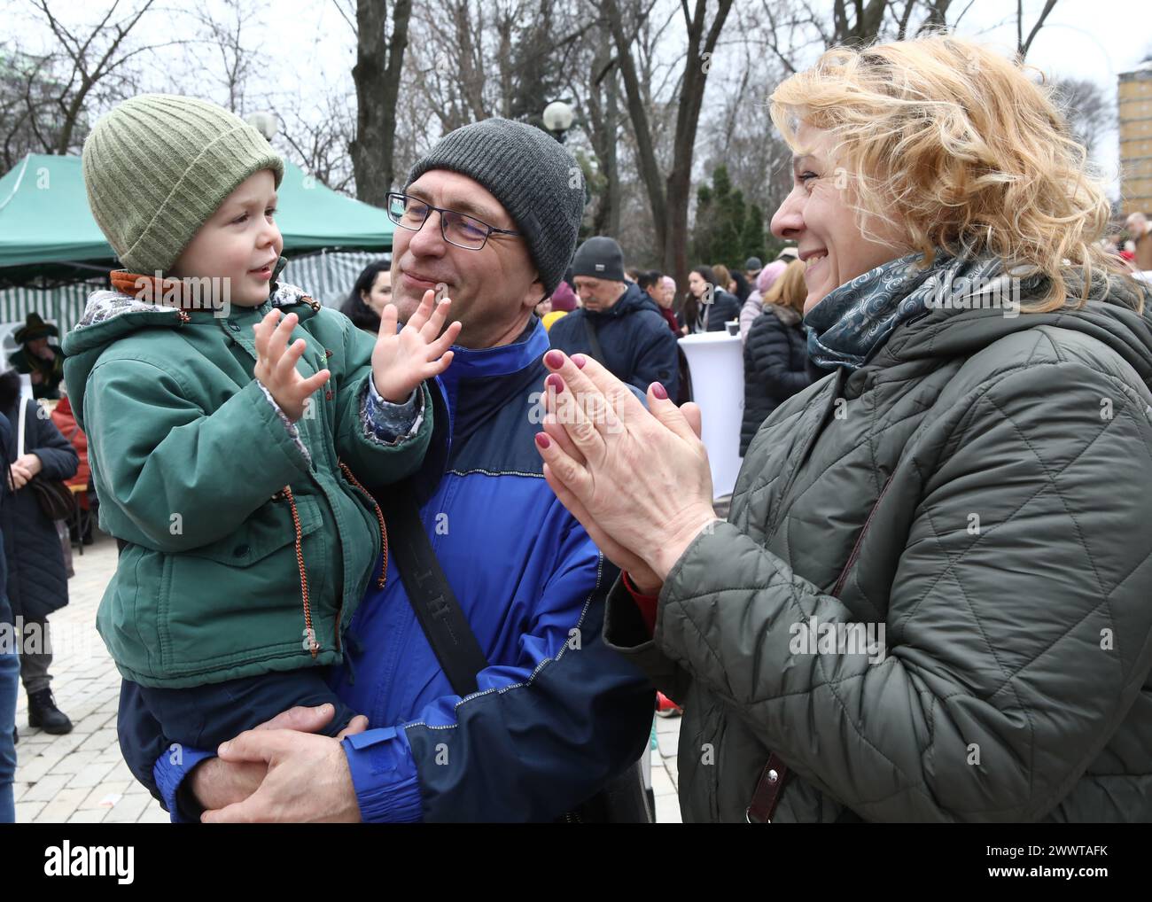 KYIV, UKRAINE - MARCH 23, 2024 - Participants of the Ukrainian Solstice ...