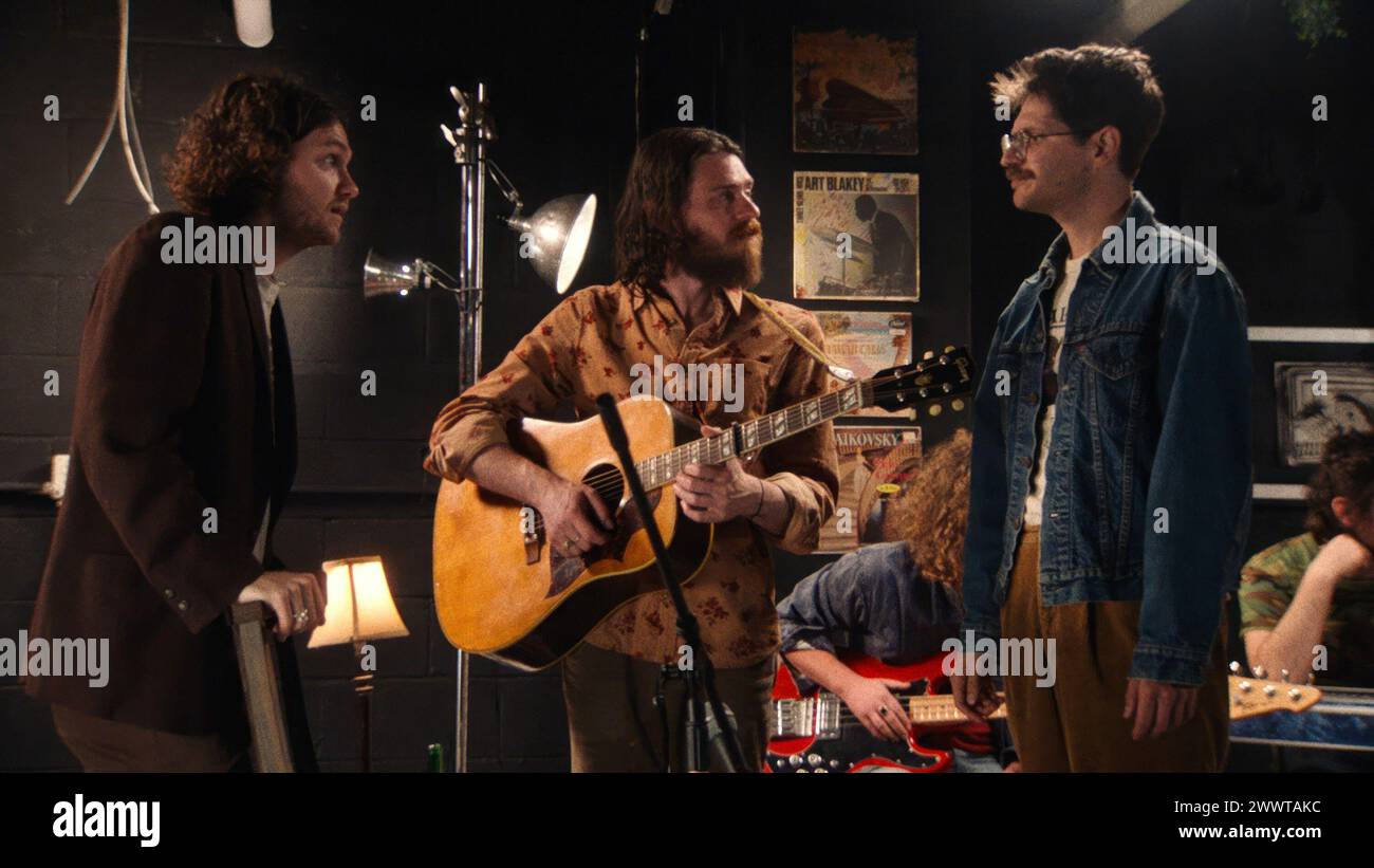 FREE TIME, from lef: Alex Bliss, Michael Patrick Nicholson, Colin Burgess, 2023. © Cartilage ...