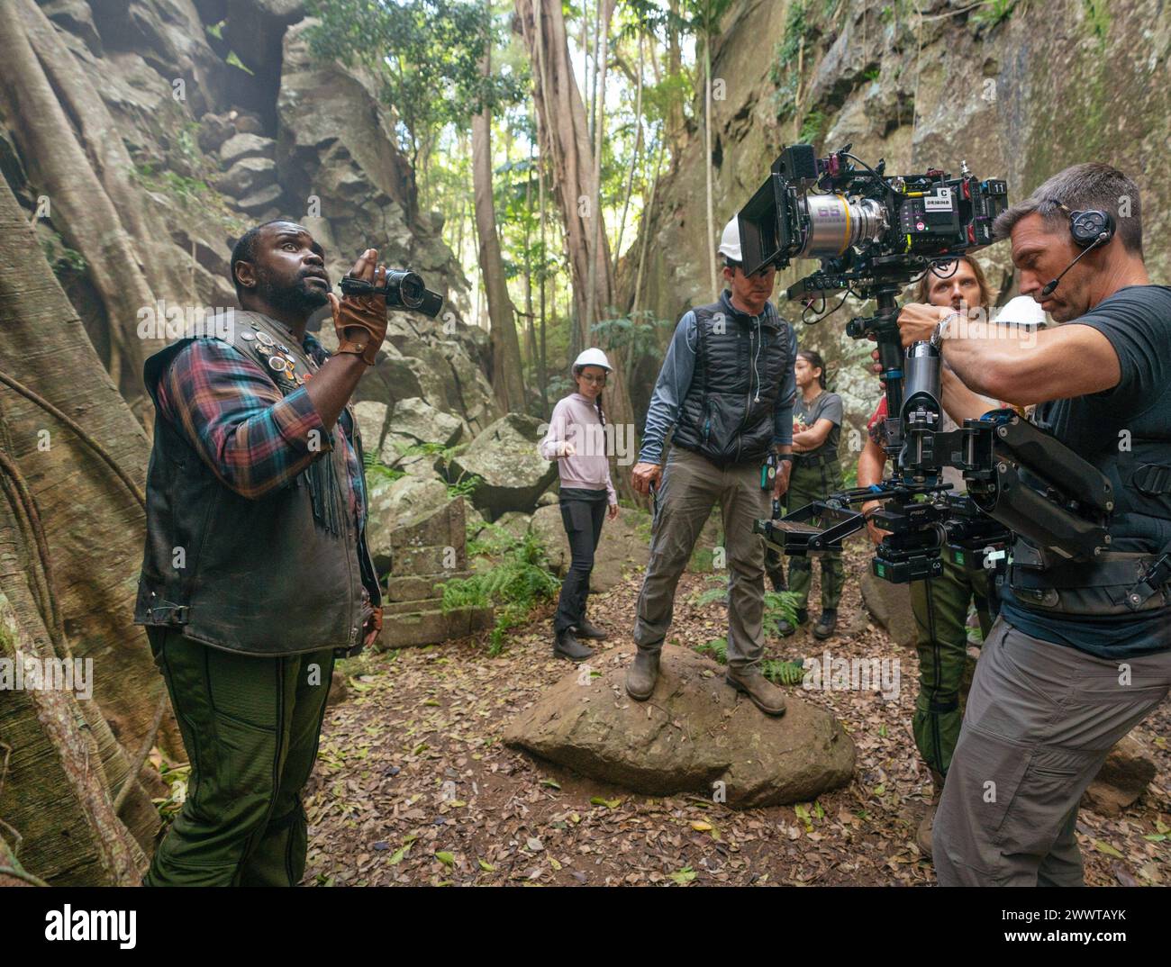 GODZILLA X KONG: THE NEW EMPIRE, Brian Tyree Henry (left), on set, 2024 ...