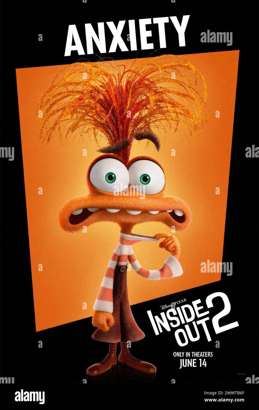 INSIDE OUT 2, character poster, Anxiety (voice: Maya Hawke), 2024. © Walt Disney Studios Motion ...