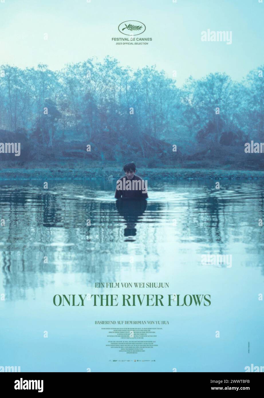 ONLY THE RIVER FLOWS, (aka HE BIAN DE CUO WU), German poster in German ...