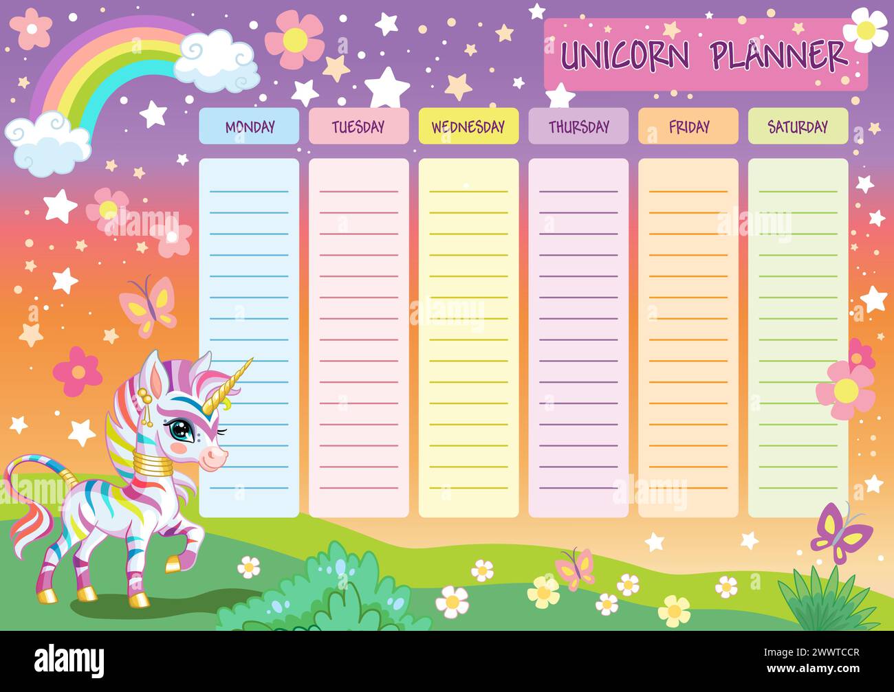 School kids daily schedule hi-res stock photography and images - Alamy