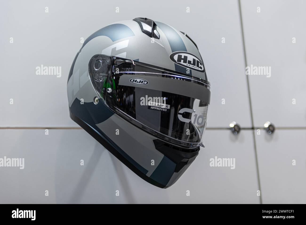 ISTANBUL, TURKEY - MARCH 23, 2024: HJC helmet display at performance ...