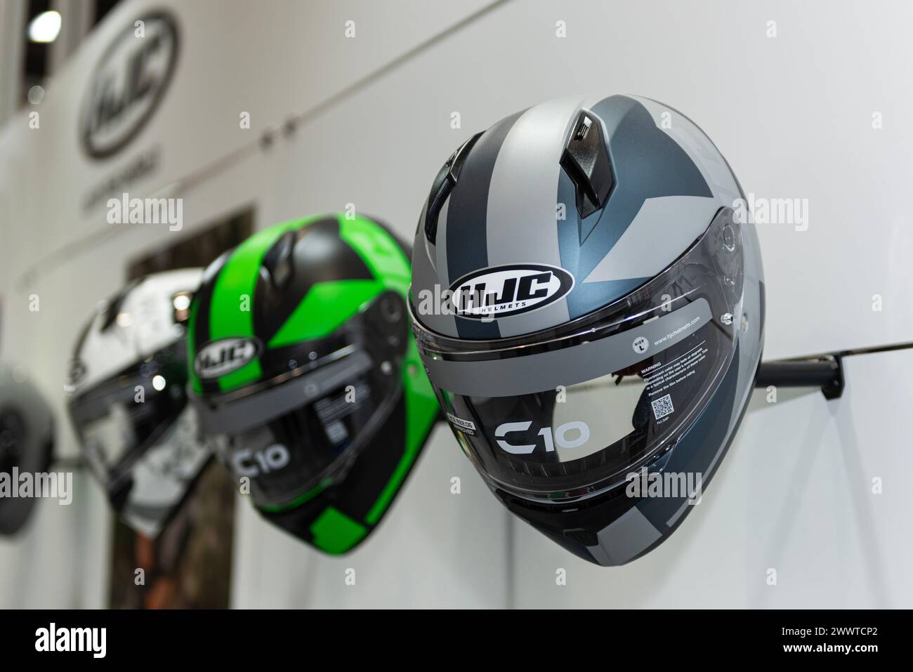 ISTANBUL, TURKEY - MARCH 23, 2024: HJC helmet display at performance ...
