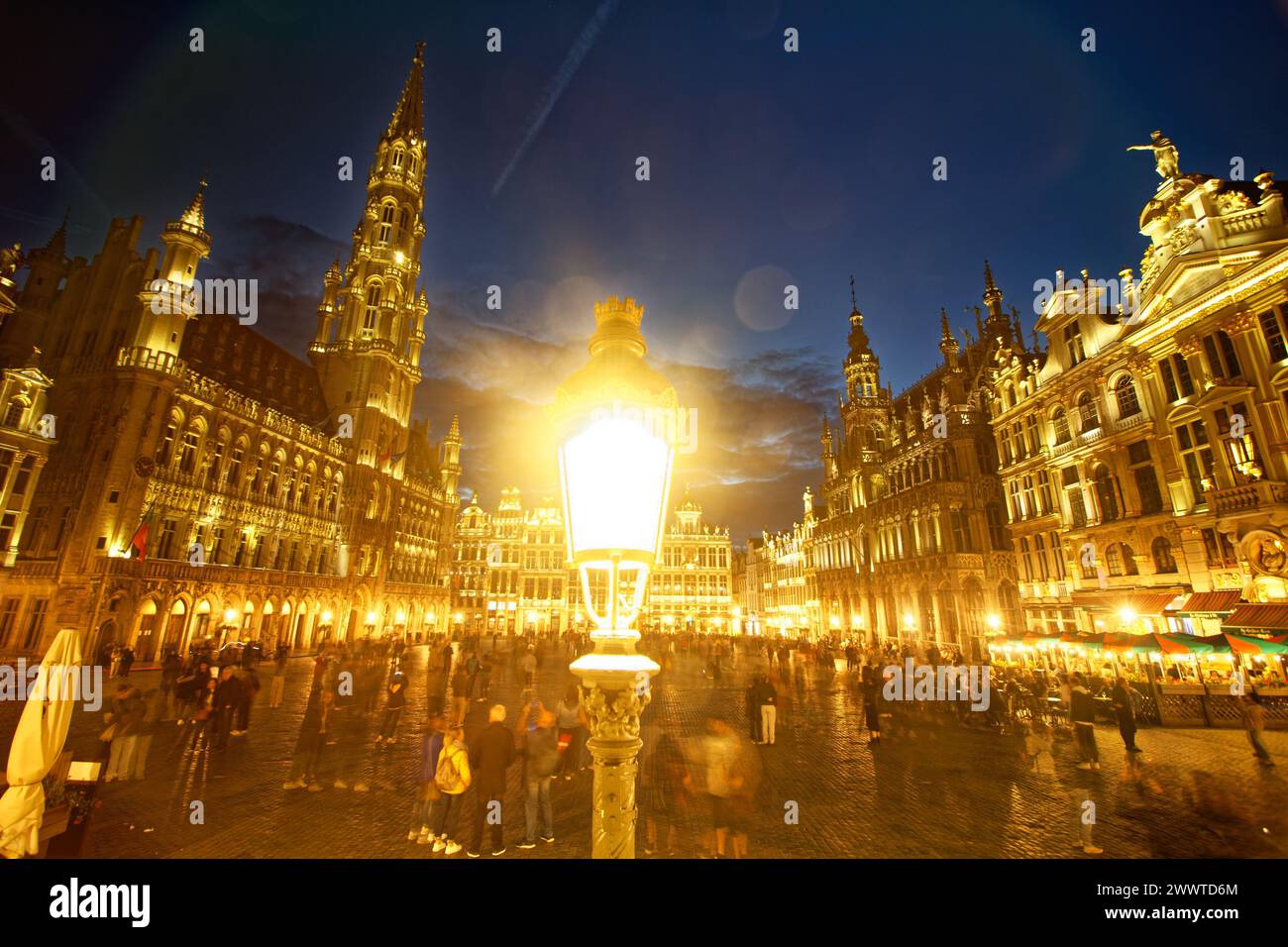 Brussels The Grand-Place. It is surrounded by guild houses, the Hôtel ...