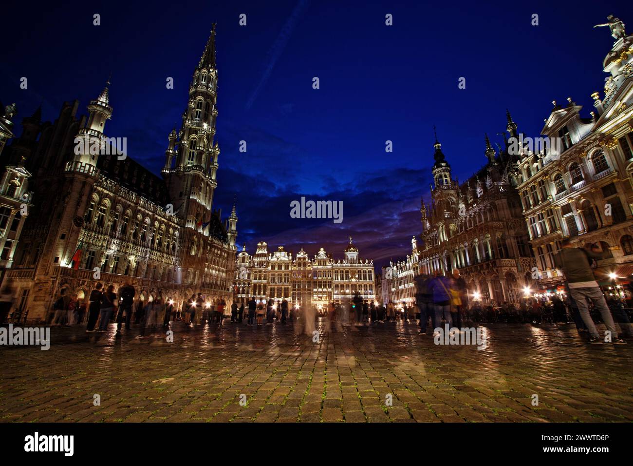 Brussels The Grand-Place. It is surrounded by guild houses, the Hôtel ...