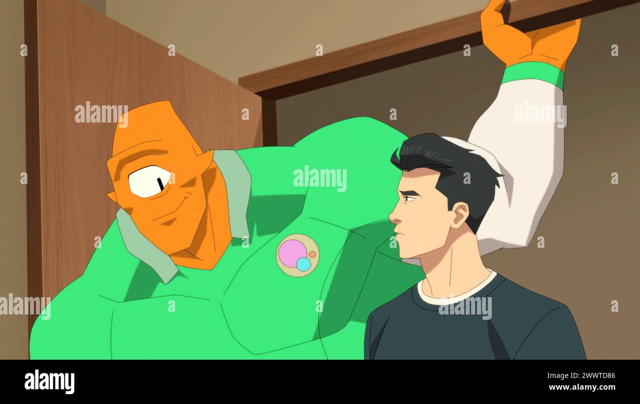 INVINCIBLE, from left: Allen the Alien (voice: Seth Rogen), Mark ...