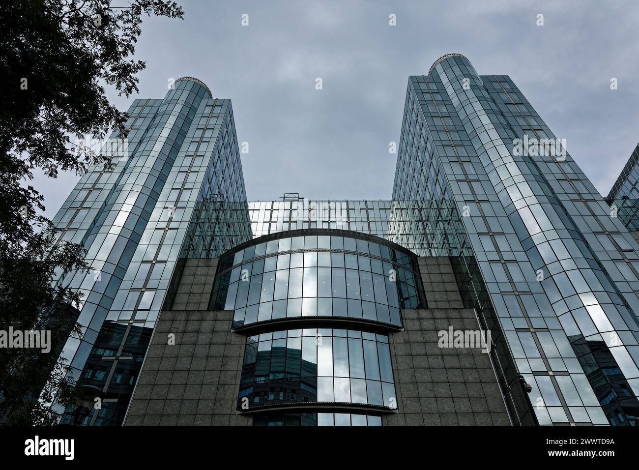 The European Parliament headquarters. Modern and contemporary ...